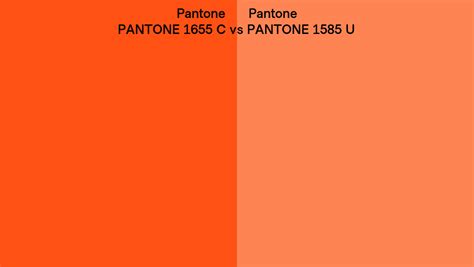 Pantone 1655 C Vs Pantone 1585 U Side By Side Comparison