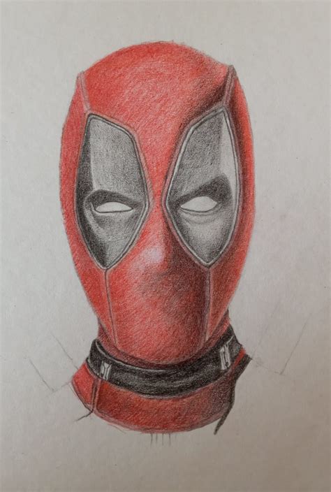 Deadpool Mask Drawing