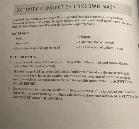 Can You Please Calculate The Mass Of The Hooked