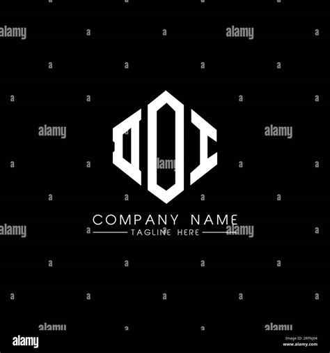 Doi Letter Logo Design With Polygon Shape Doi Polygon And Cube Shape Logo Design Doi Hexagon