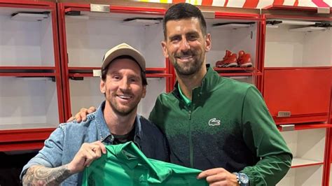 Lionel Messi Attends Novak Djokovics Historic Win In Miami Legends