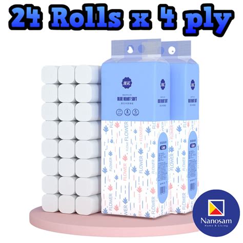 Smooth And Compact 5 Ply Toilet Tissue 12 Rolls Coreless Tissue Paper
