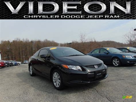 2012 Crystal Black Pearl Honda Civic Ex Coupe 102241367 Photo 12