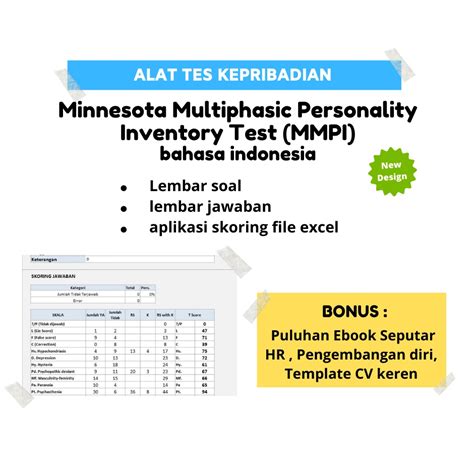Jual Software Psikotes Mmpi Minnesota Multiphasic Personality