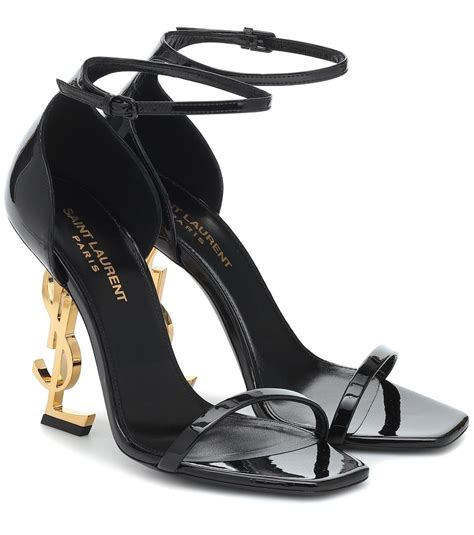 Opyum 110 patent leather sandals in black - Saint Laurent | Mytheresa ...