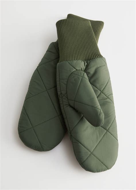 And Other Stories Diamond Quilted Mittens