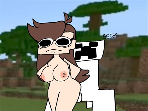 Rule 34 Brown Eyes Brown Hair Creeper Creeper Minecraft Explosion