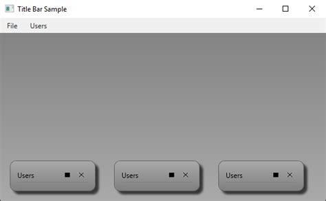 Create A Title Bar For User Controls