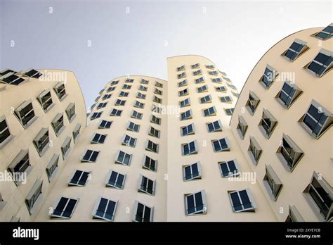 White Office Building With Angled Windows In Duesseldorfs Media