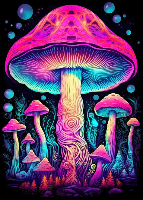 Trippy Mushroom Drawings