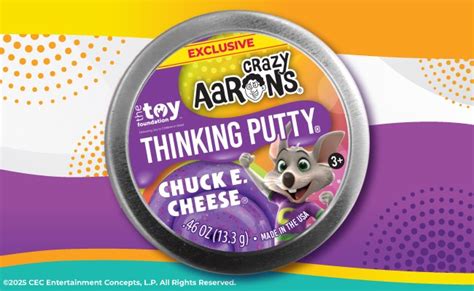 Chuck E Cheese Celebrates Giving Tuesday With Limited Edition Crazy Aarons® Thinking Putty