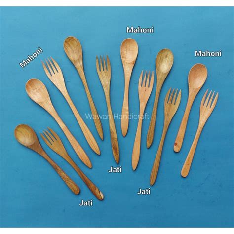 Jual Sendok Garpu Kayu Sendok Garpu Makan Sendok Garpu Set Kayu Mahoni