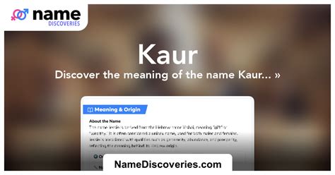 Kaur Name Meaning And Origin