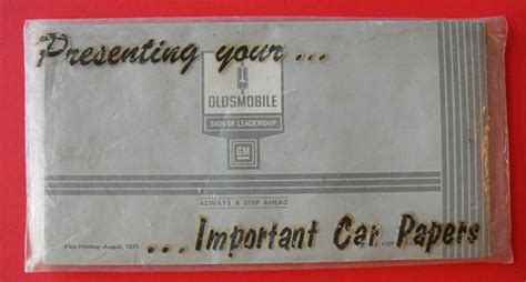 Sell 1972 Oldsmobile Cutlass Owners Manuals In Cincinnati Ohio Us