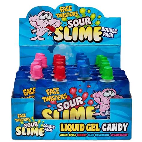 Face Twisters Sour Slime Double Pack 14 Oz All City Candy