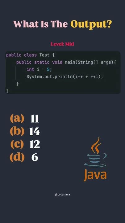 Subscribe And Comment Your Answer🚀 Java Code Programming Fyp