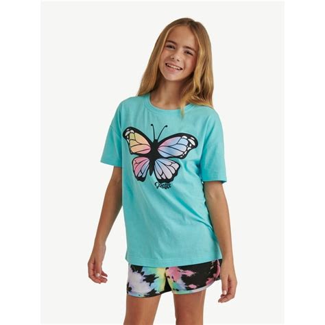 Justice Girls Oversized Graphic Tee Sizes Xs Xlp