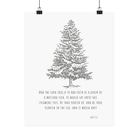 Faith As A Grain Of A Mustard Seed Luke 17 6 Motivational Wall Art