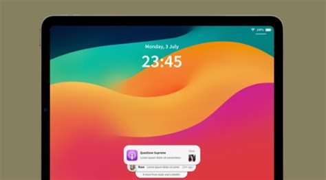 Free Wireframe Template For Ipados 17 Lockscreen