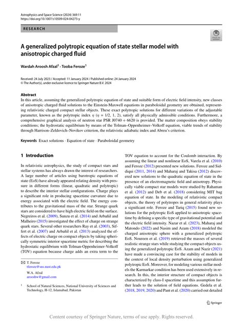 A Generalized Polytropic Equation Of State Stellar Model With