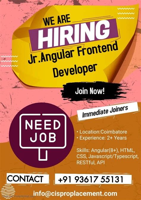 Cispro Services On Linkedin Angularfrontenddeveloper Hiring