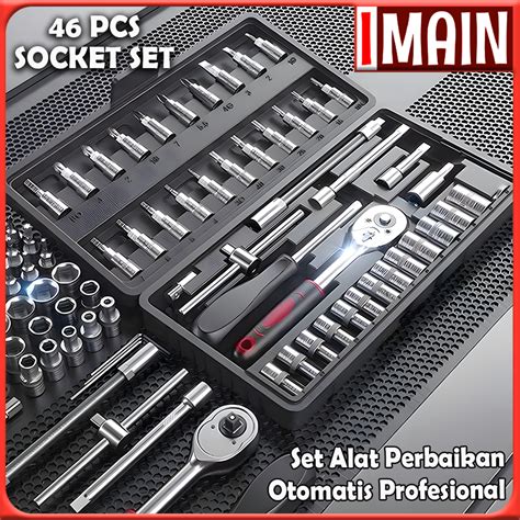 Jual 46pcs Kunci Sok Set Socket Full Lengkap Socket Tool Kit Pas Ring