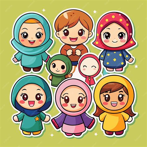Premium Vector Cute Chibi Stickers