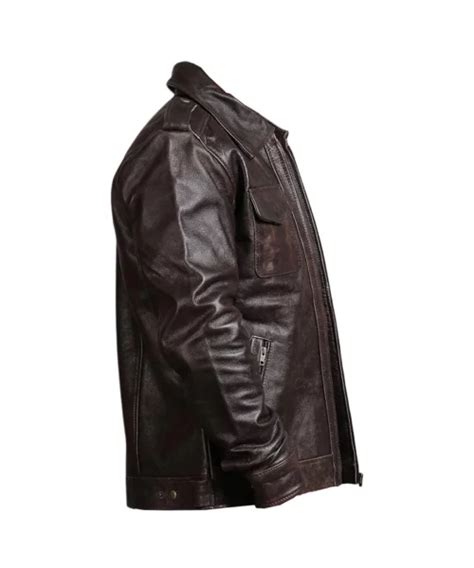Men Vintage Dark Brown Jacket Dark Brown Leather Jacket