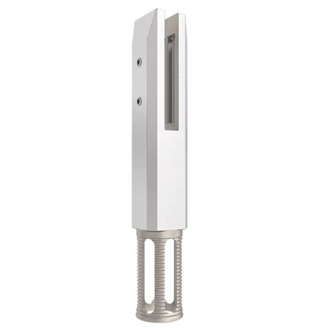 Column Glass Clamp With Threads Core Drilled Square Non Perforated Glass Clips Easiahome