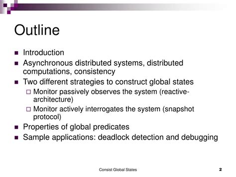 Ppt Consistent Global States Of Distributed Systems Fundamental