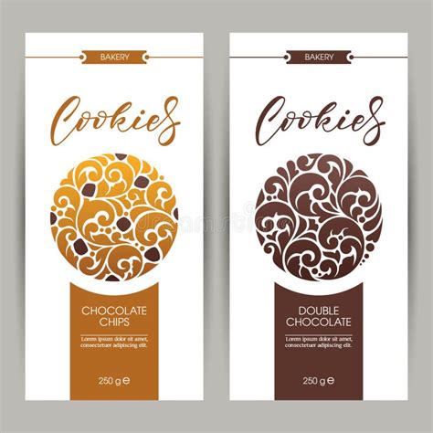 Vector Set Of Templates Cookies Packaging Label Banner Poster