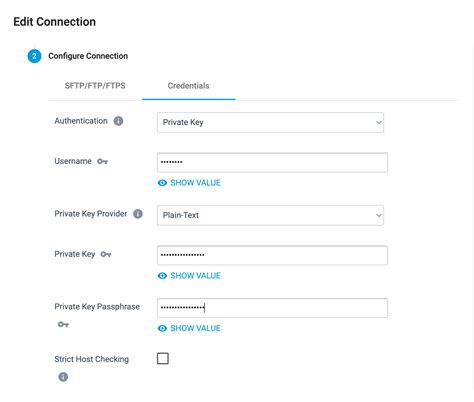 Sftp Connection There Is No Private Key Configuration In The
