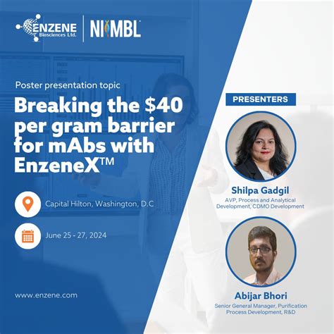 Enzene Biosciences Ltd On Linkedin Niimbl2024 Innovation Mab