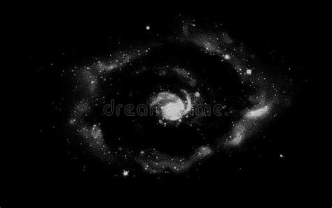 Galaxy Vector Background Black And White Illustration Stock Vector