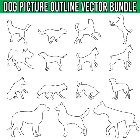 Premium Vector Dog Picture Outline Vector Bundle