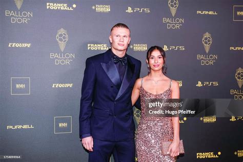 Erling Haaland And His Wife During The Ballon Dor 2023 Ceremony On