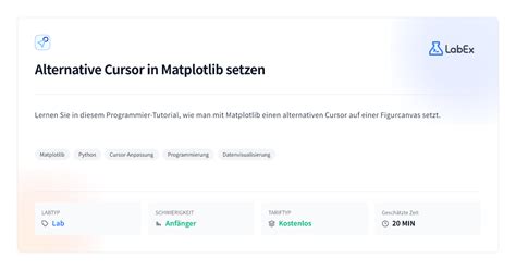 Matplotlib Cursor Anpassung Python Programmierung Labex