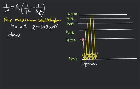 Find The Values For Maximum And Minimum Wavelength Of Hydrogen Atom In Ly