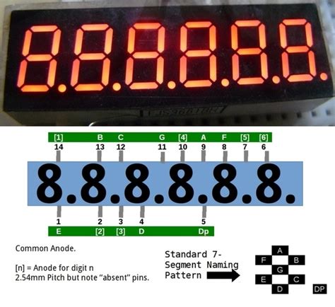 Small 6 Digit 7 Segment Display With Decimals Buy Online From Christchurch New Zealand 7