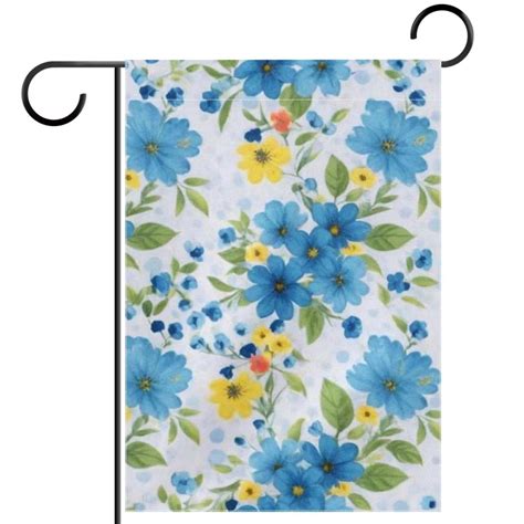 Nueahedn Aesthetic Colored Flowers Flags For Outside Decoration Yard