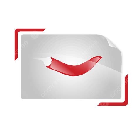 Red Pepper In Shutter Photo Frame Postcard Photographing Cilli Vector