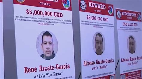 5 Million Dollars Offered For Capture Of Sinaloa Cartel Drug Kingpins