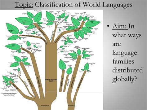 Ppt Global Distribution Of Language Families Exploring The