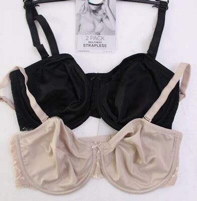 Ex M And S 2 Pack Multiway Strapless Bras Non Padded Underwired Size 32