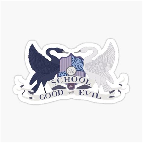School For Good And Evil Crest Sticker For Sale By Hortsfrogpjs Redbubble