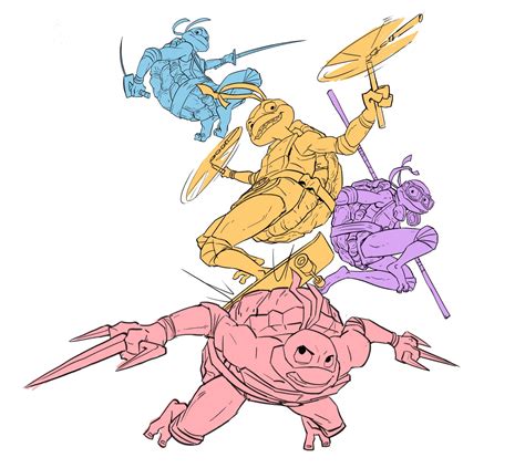 Tmnt Tight Poses Anthony Conley Art
