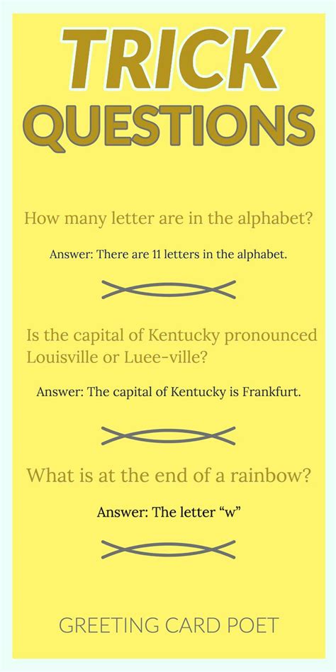 Tricky Questions