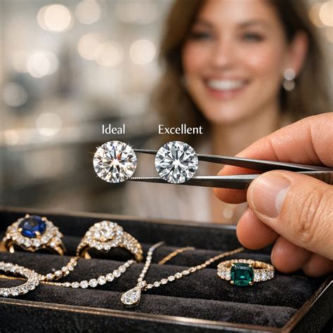 Comparing The Brilliance Ideal Cut Vs Excellent Cut Diamonds The U