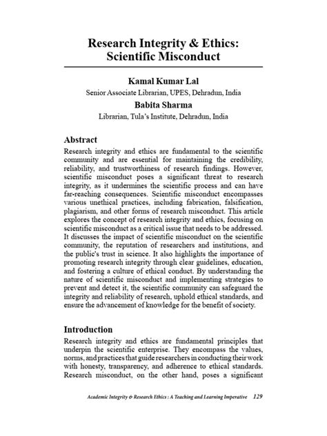 2023research Integrity Ethicsscientific Misconductimp Pdf