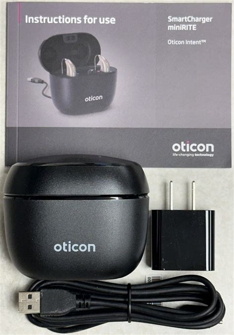 Oticon Intent Smart Charger With Power Cable Wall Adapter Manual Lightly Used Ebay